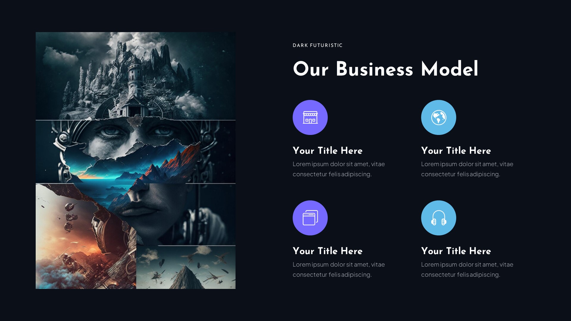 Dark Futuristic Google Slides Presentation Template Presentation